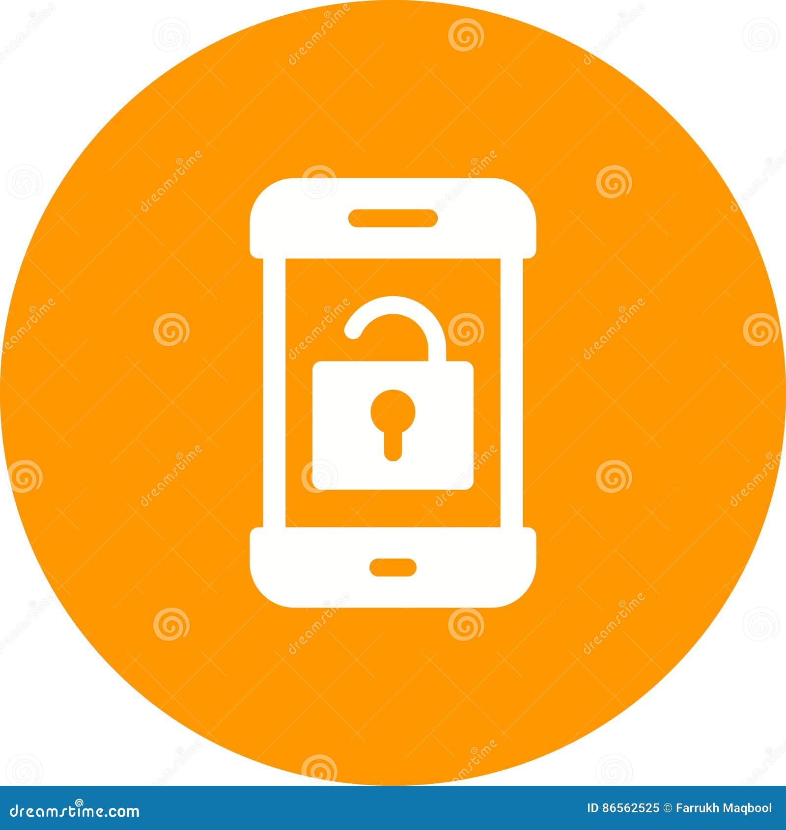 Unlocked Phone stock vector. Illustration of keyhole - 86562525
