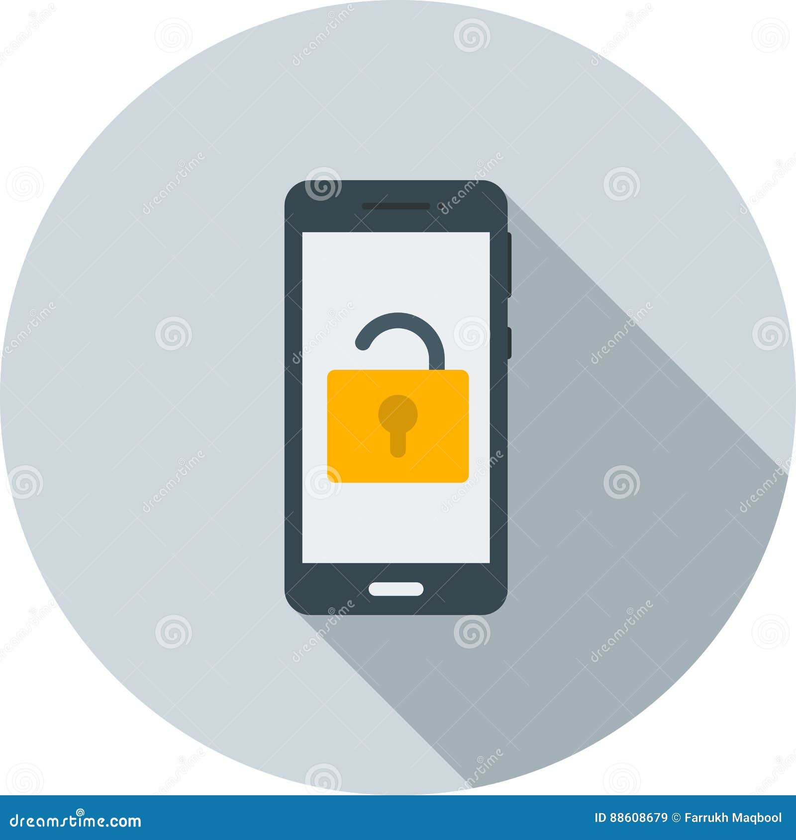 Unlocked Phone stock vector. Illustration of open, smartphone - 88608679