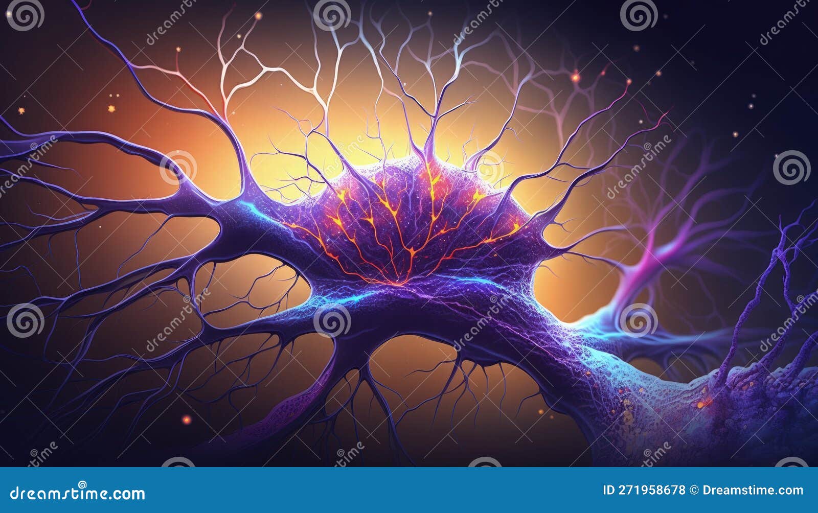 Unlocking The Brain A Journey Through Neuronal Connections Communication Background Stock