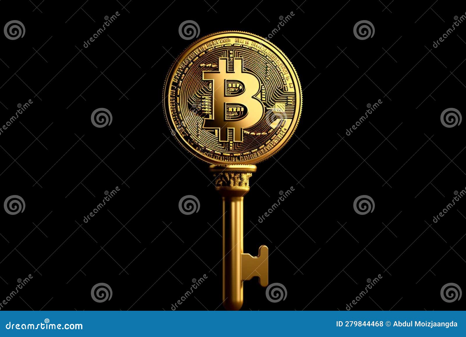 Unlocking Currency Symbol and Bitcoin with the Golden Key Stock Photo ...