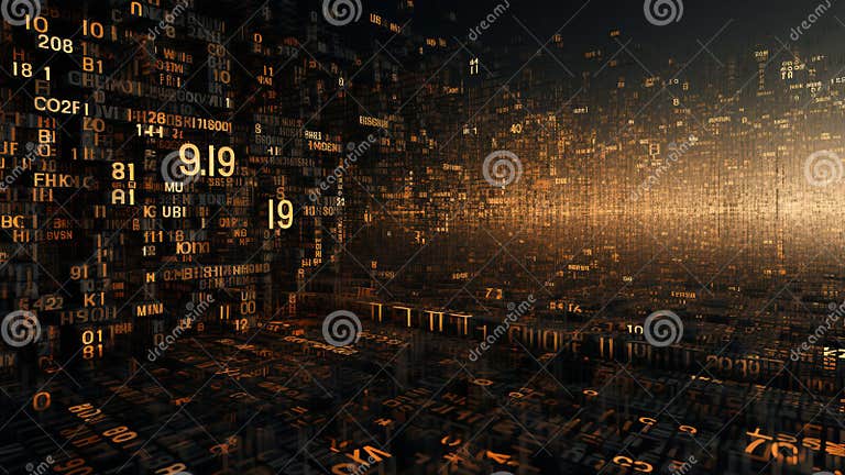 Unlocking the Future Code Numbers Letters Futuristic Stock Illustration ...