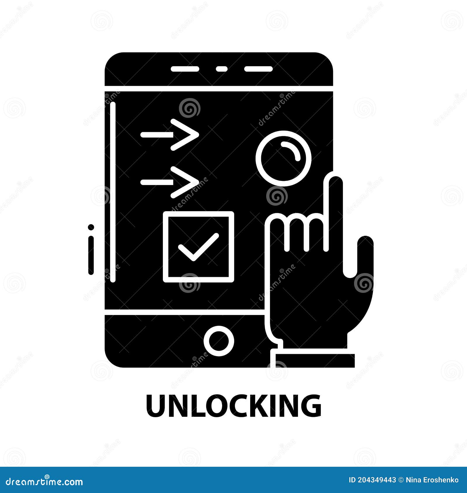 Unlocking Icon Vector From File And Folder Concept. Thin Line ...