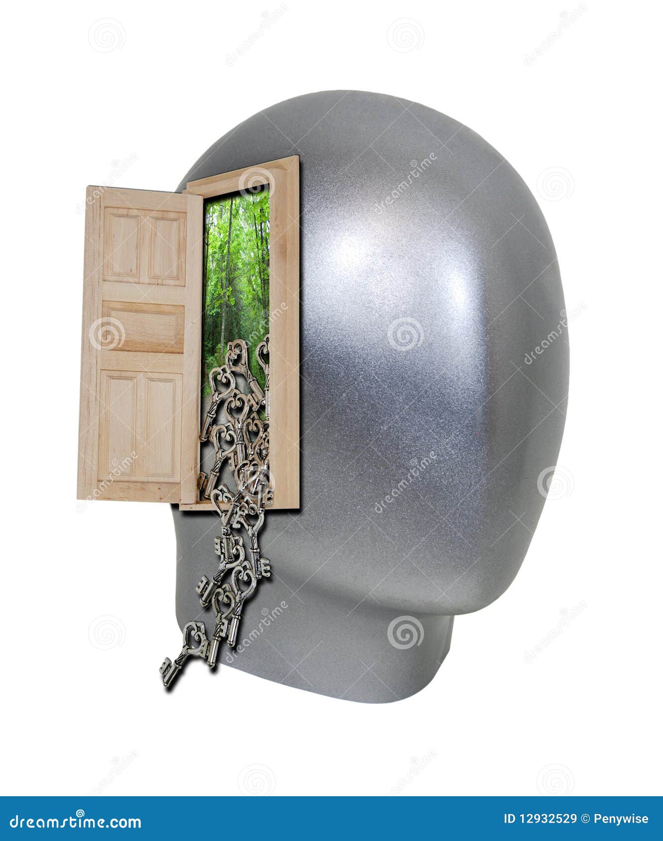 Unlocking Ideas stock image. Image of head, modeling - 12932529