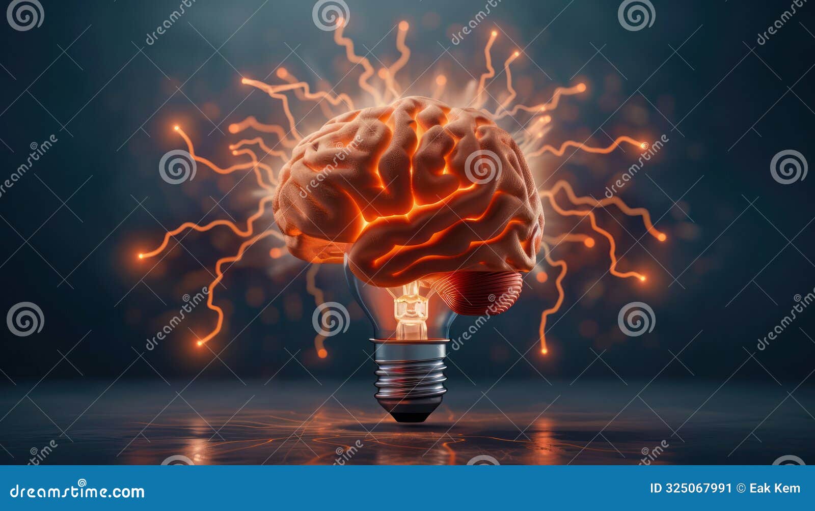 Unlocking Innovation a Brain Illuminated by Glowing Ideas, Wise ...