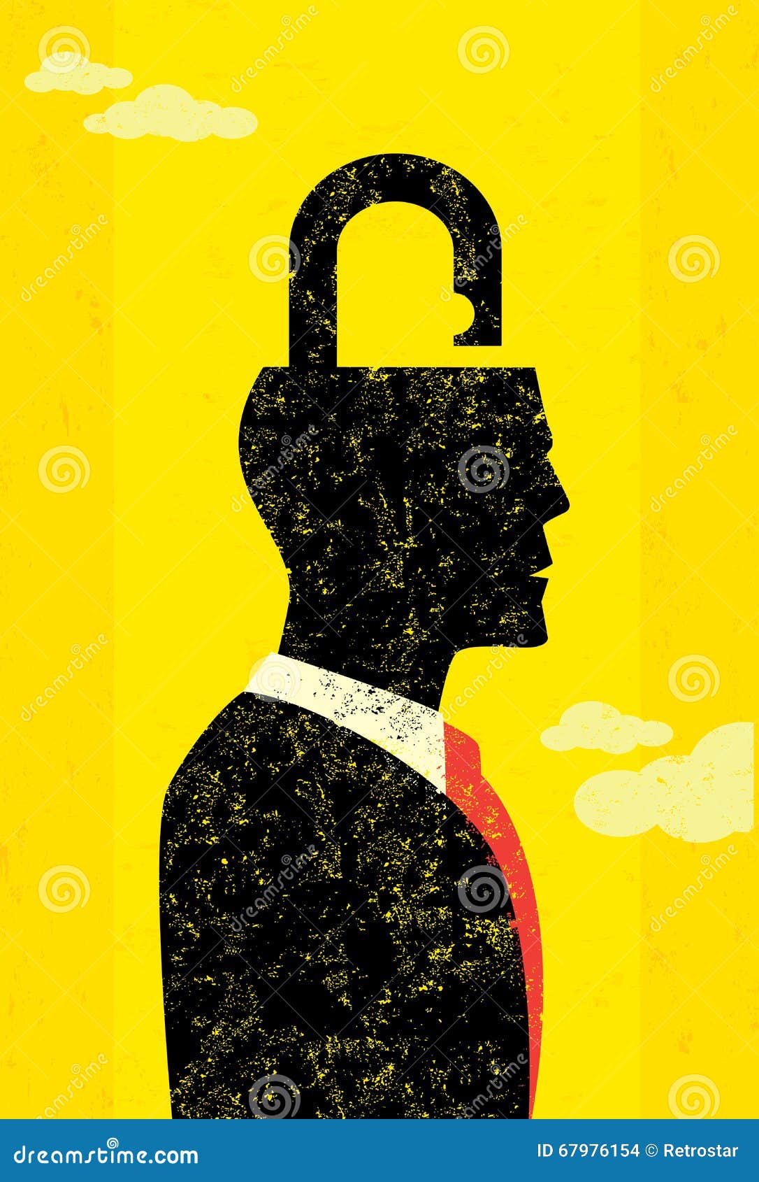 Unlocking the mind stock vector. Illustration of mind - 67976154
