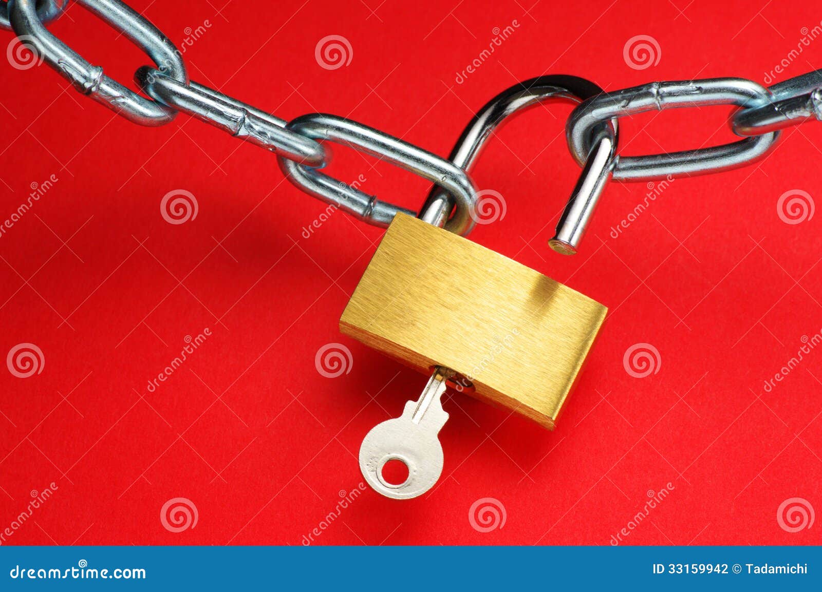 Unlocking padlock. stock photo. Image of brass, unclosed - 33159942