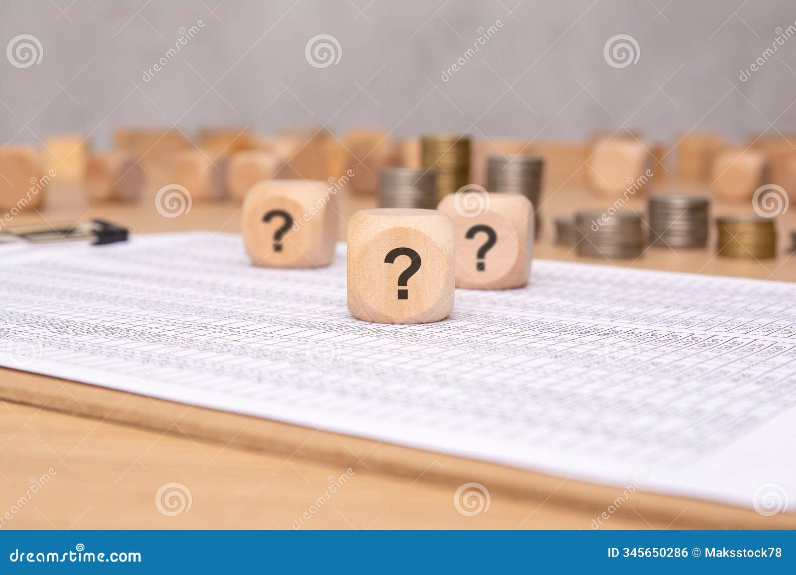 Unlocking Potential an Array of Question Marks on a Standard Desk for ...
