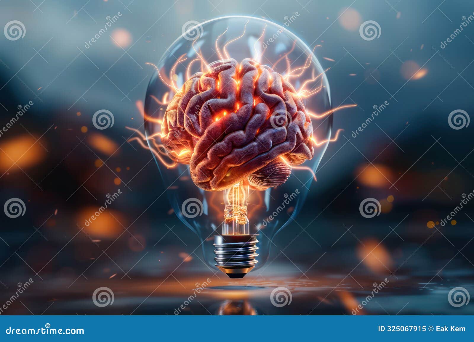 Unlocking the Power of Your Mind a Human Brain Illuminated by a Light ...
