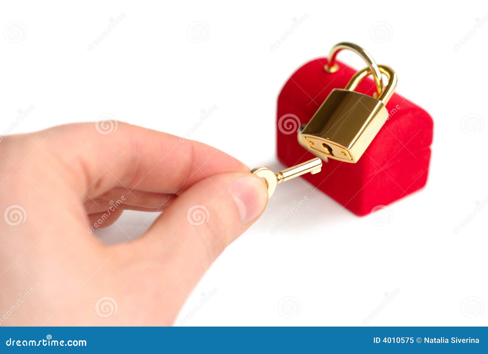 Unlocking Present Box stock image. Image of close, closeup - 4010575