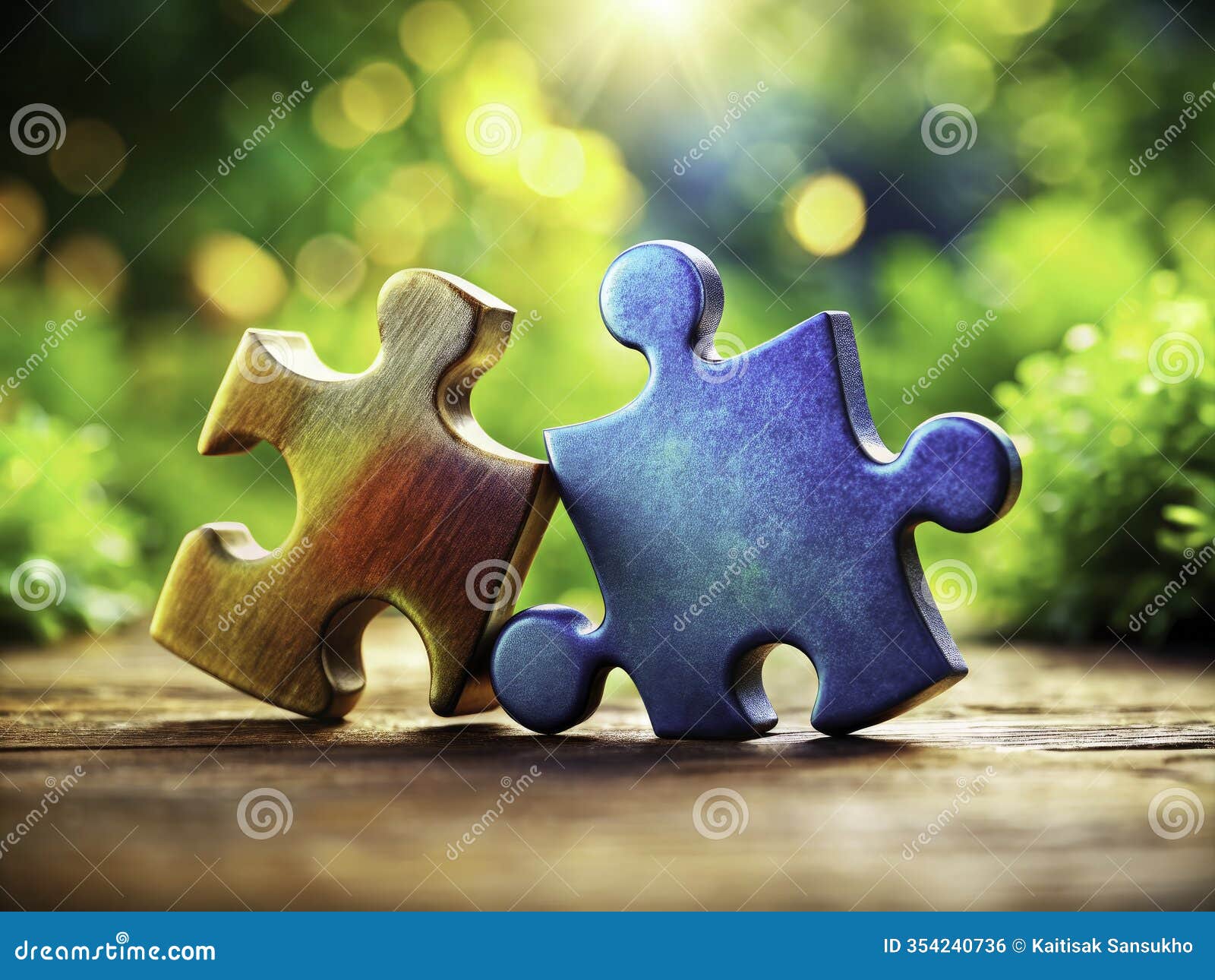 Unlocking Success through Teamwork a 3D Render of Collaborative Jigsaw ...