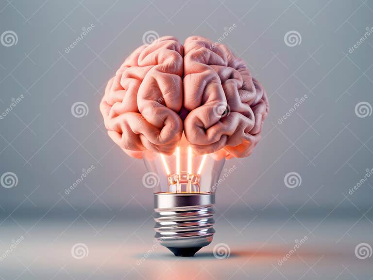 Unlocking Your Potential Human Brain, Light Bulb, Ideas, Creativity ...