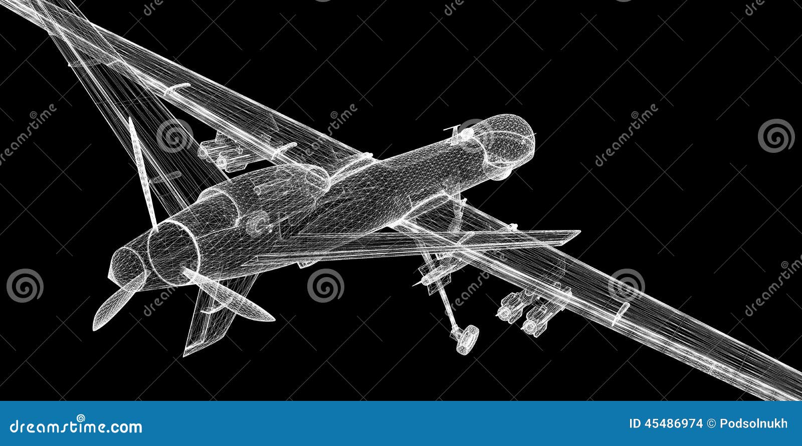 Unmanned Aerial Vehicle (UAV) Stock Photo - Image of power, body: 45486974