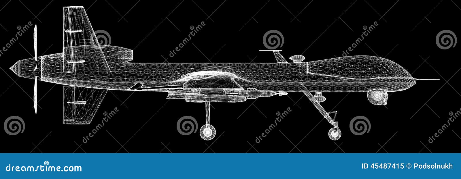 Unmanned Aerial Vehicle (UAV) Stock Image - Image of aerospace, drone ...