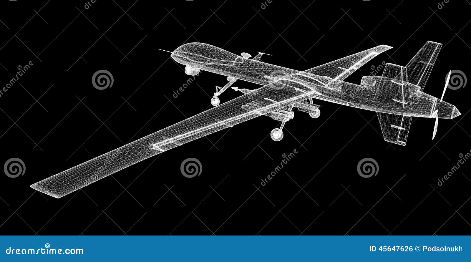 Unmanned Aerial Vehicle (UAV) Stock Photo - Image of missile, remote ...