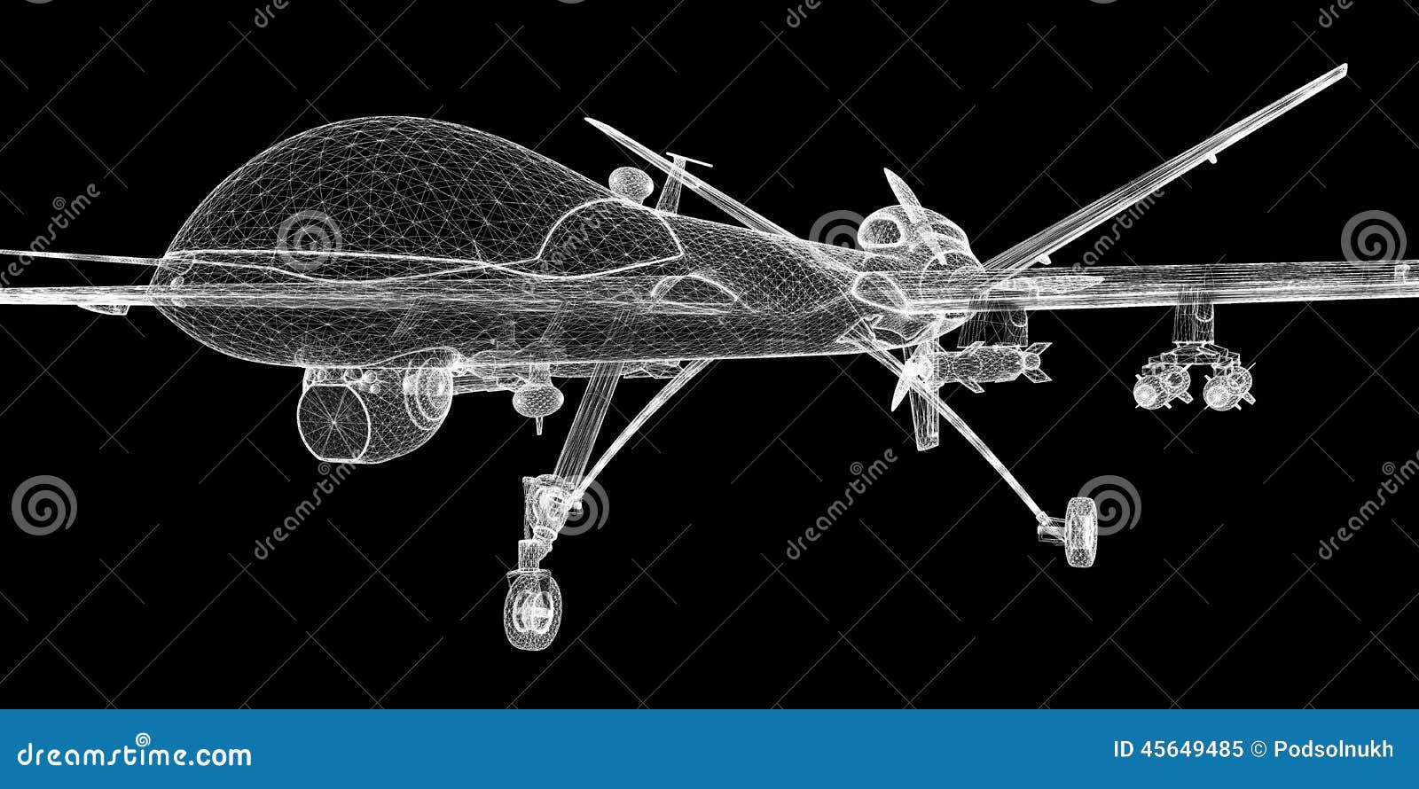Unmanned Aerial Vehicle (UAV) Stock Image - Image of land ...