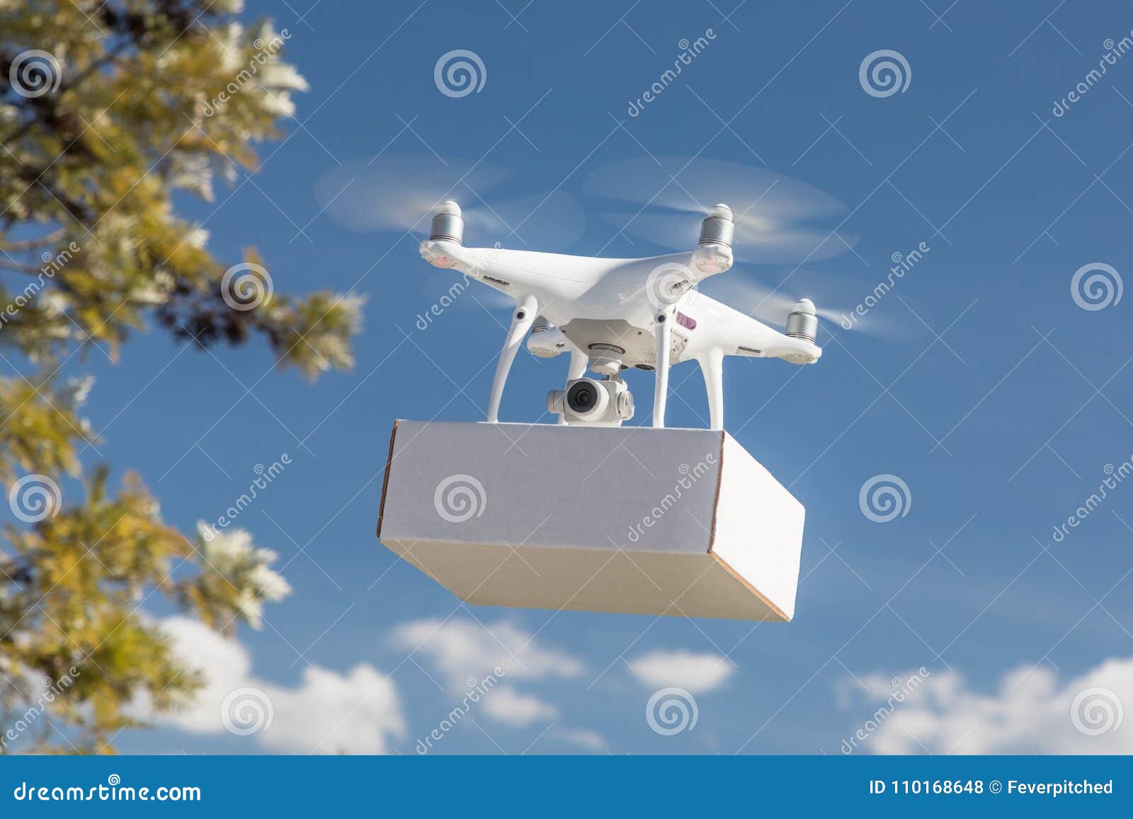 Unmanned Aircraft System UAS Quadcopter Drone Carrying Blank Box Stock ... Unmanned Aircraft System UAS Quadcopter Drone Carrying Blank Box Stock ...