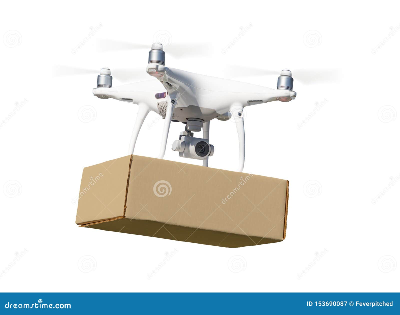 Unmanned Aircraft System UAS Quadcopter Drone Carrying Blank Package on ... Unmanned Aircraft System UAS Quadcopter Drone Carrying Blank Package on ...