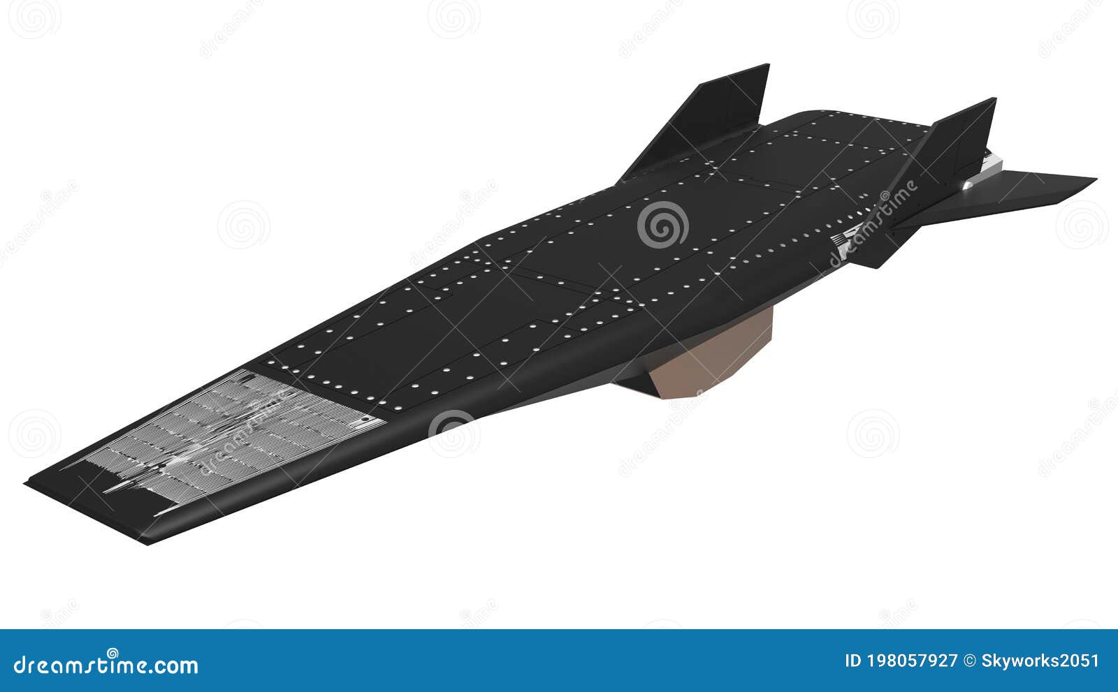 Unmanned Experimental Hypersonic Aircraft X-43A. Stock Illustration ...
