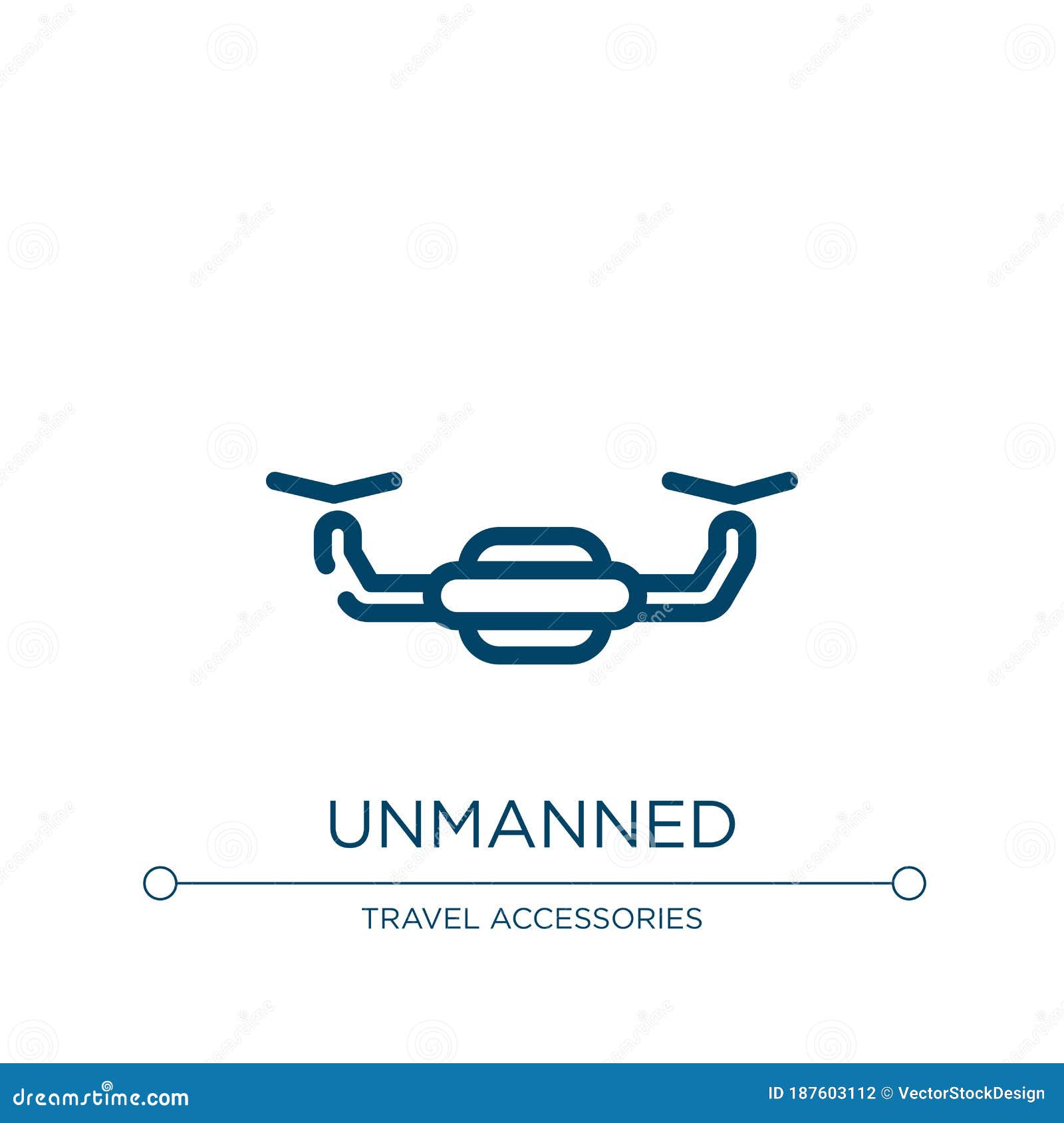 Unmanned Icon. Linear Vector Illustration from Aviation Collection ...