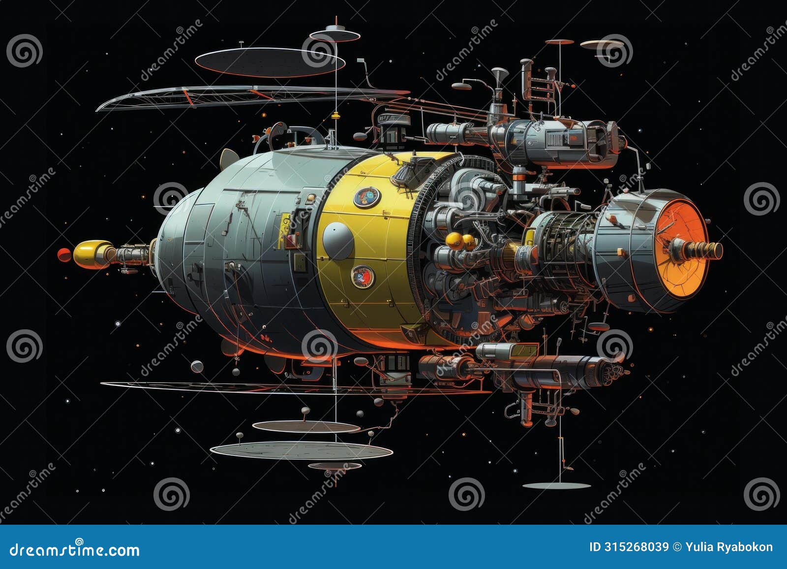 Unmanned Space Probe Craft. Generate Ai Stock Illustration ...
