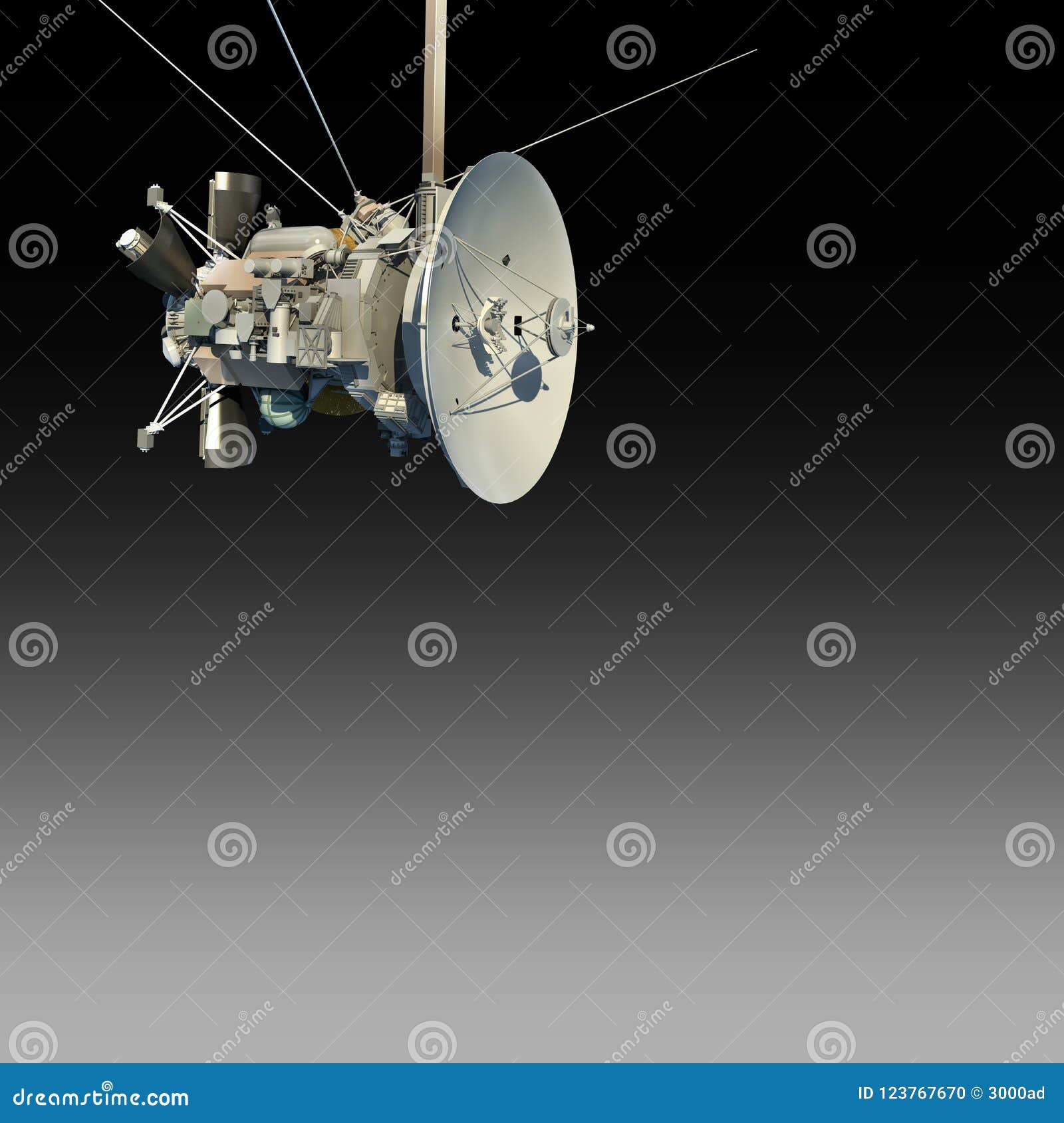 Unmanned Spacecraft or Satellite Orbiter with Clipping Path Stock ...