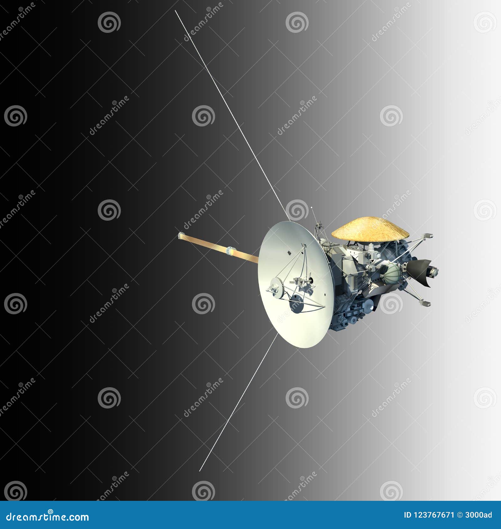 Unmanned Spacecraft or Satellite Orbiter with Clipping Path Stock ...