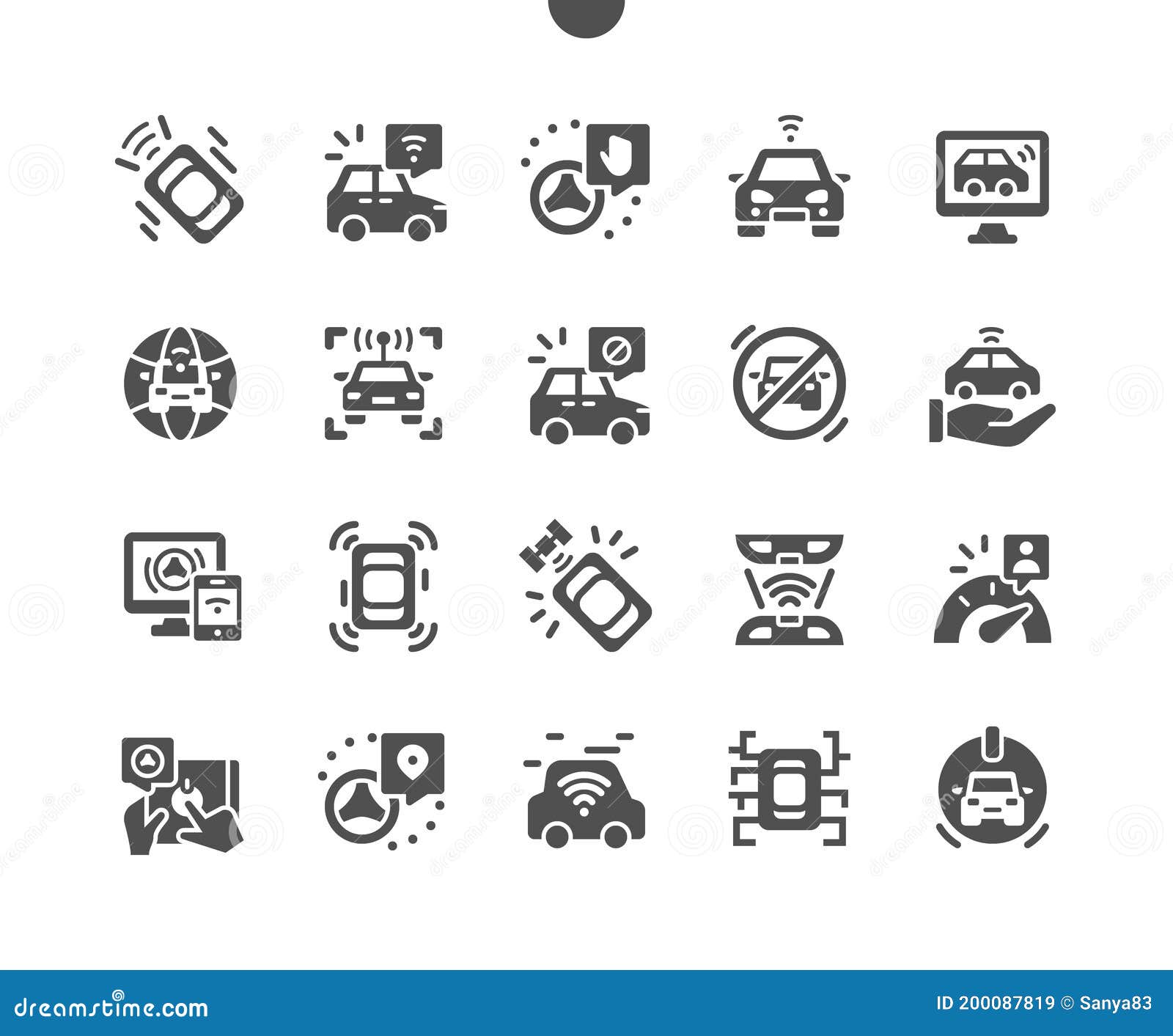 Unmanned Vehicle with Automatic Self-driving System. Stock Vector ...