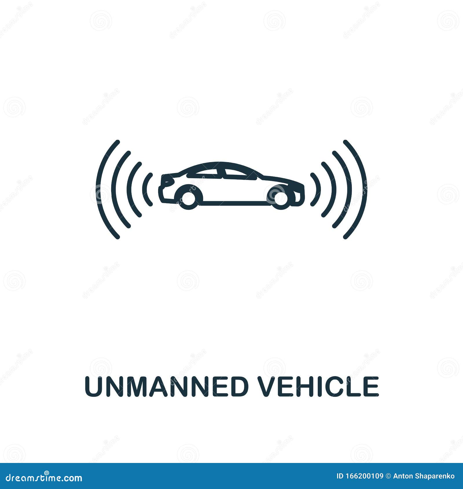 Unmanned Vehicle Line Icon. Thin Style Element from Future Technology ...
