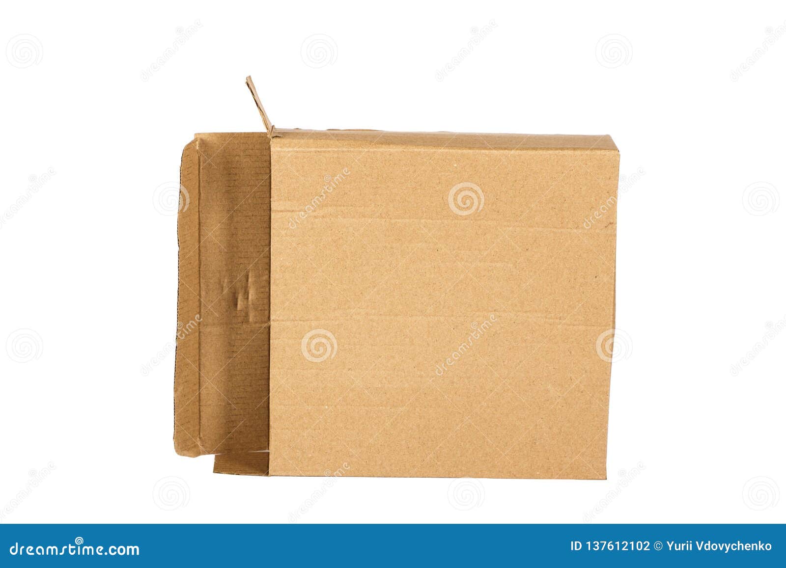 Unmarked Cardboard Box, Mock-up Presented on a White Background. Stock ...