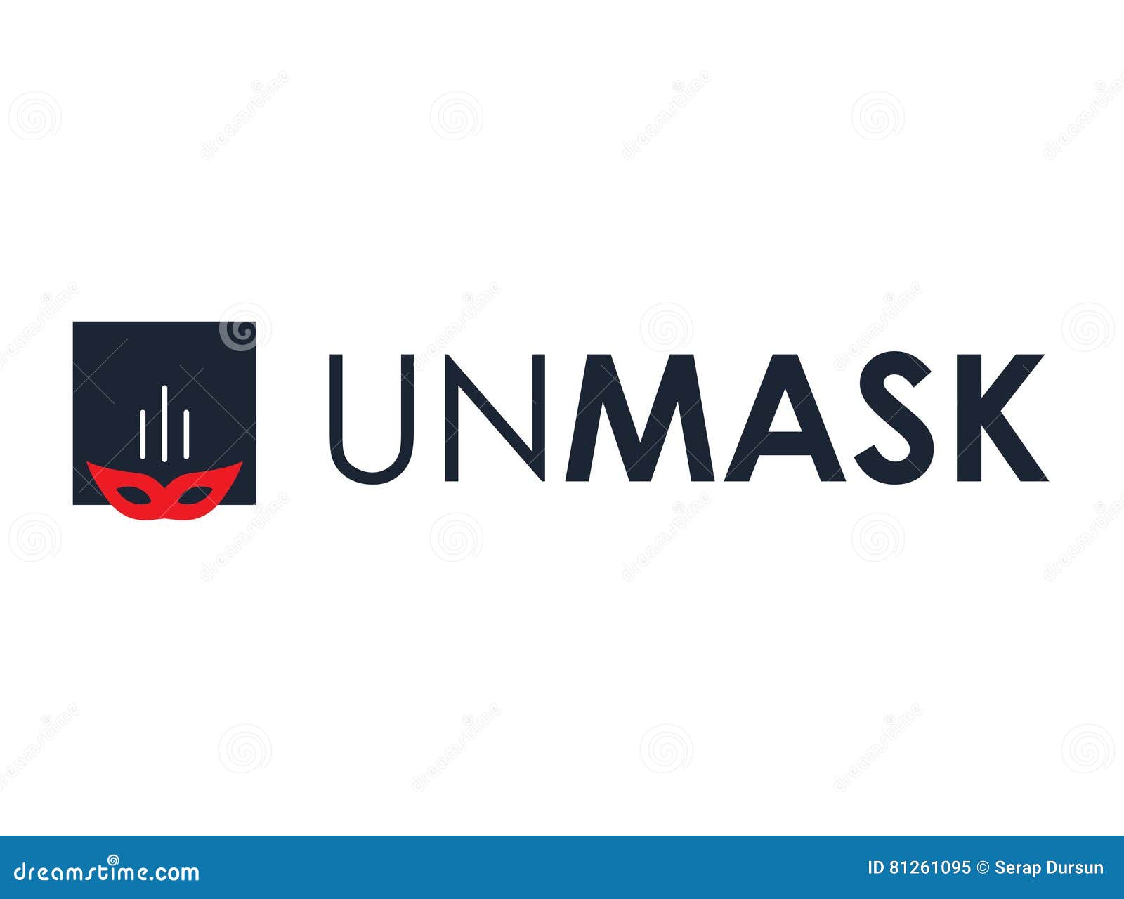 UnMask Concept Design stock vector. Illustration of background - 81261095