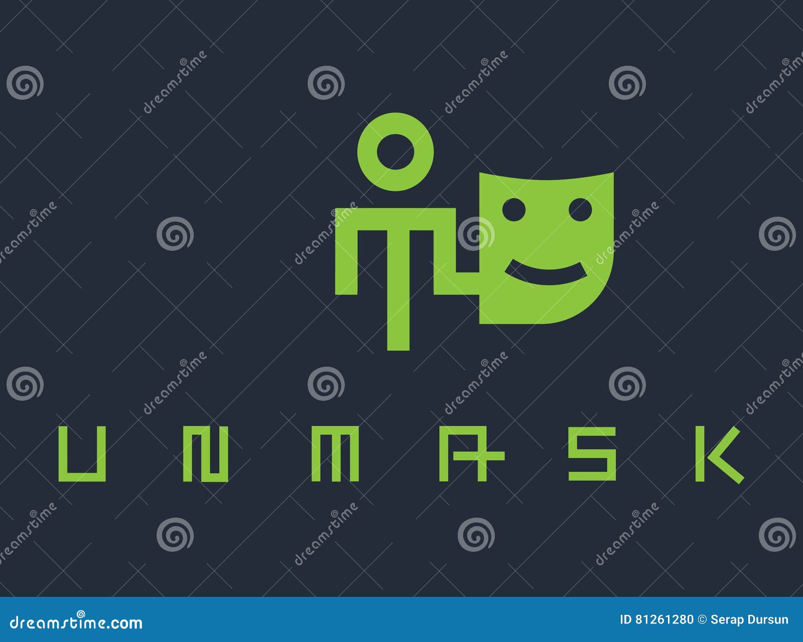 UnMask Concept Design stock vector. Illustration of alter - 81261280