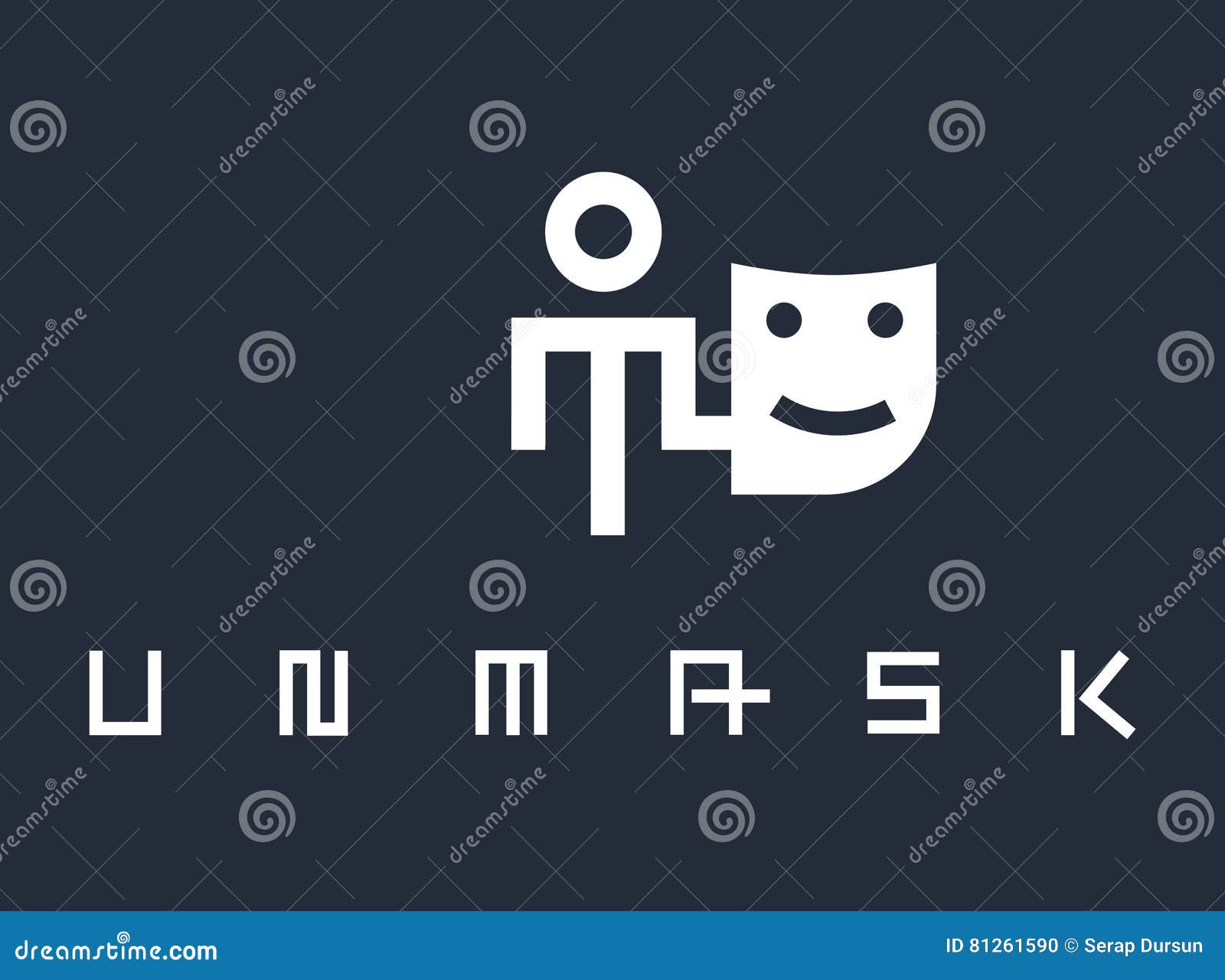UnMask Concept Design stock vector. Illustration of character - 81261590