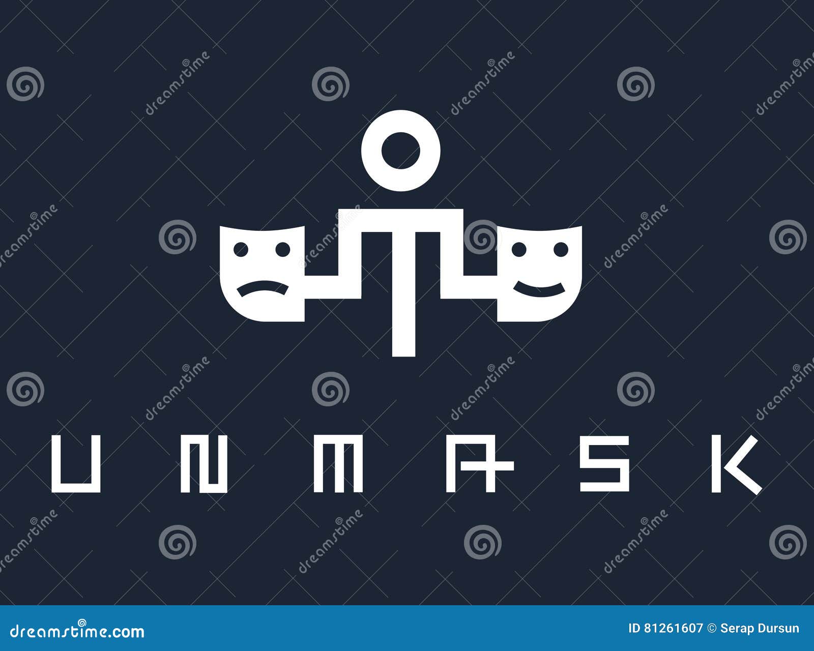 UnMask Concept Design stock illustration. Illustration of identity ...