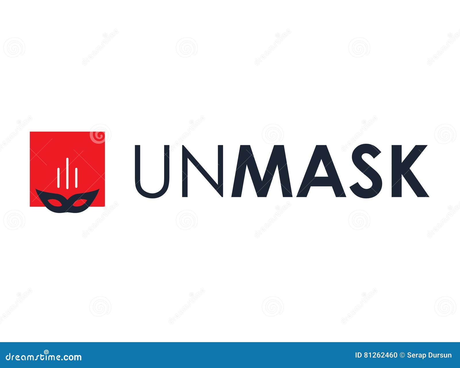 UnMask Concept Design stock vector. Illustration of duality - 81262460