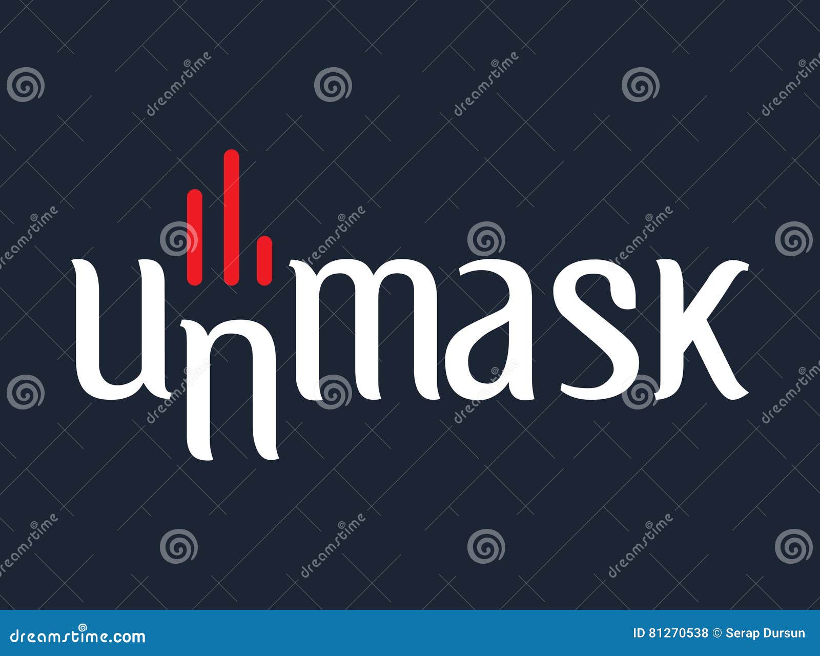 UnMask Concept Design stock vector. Illustration of idea - 81270538