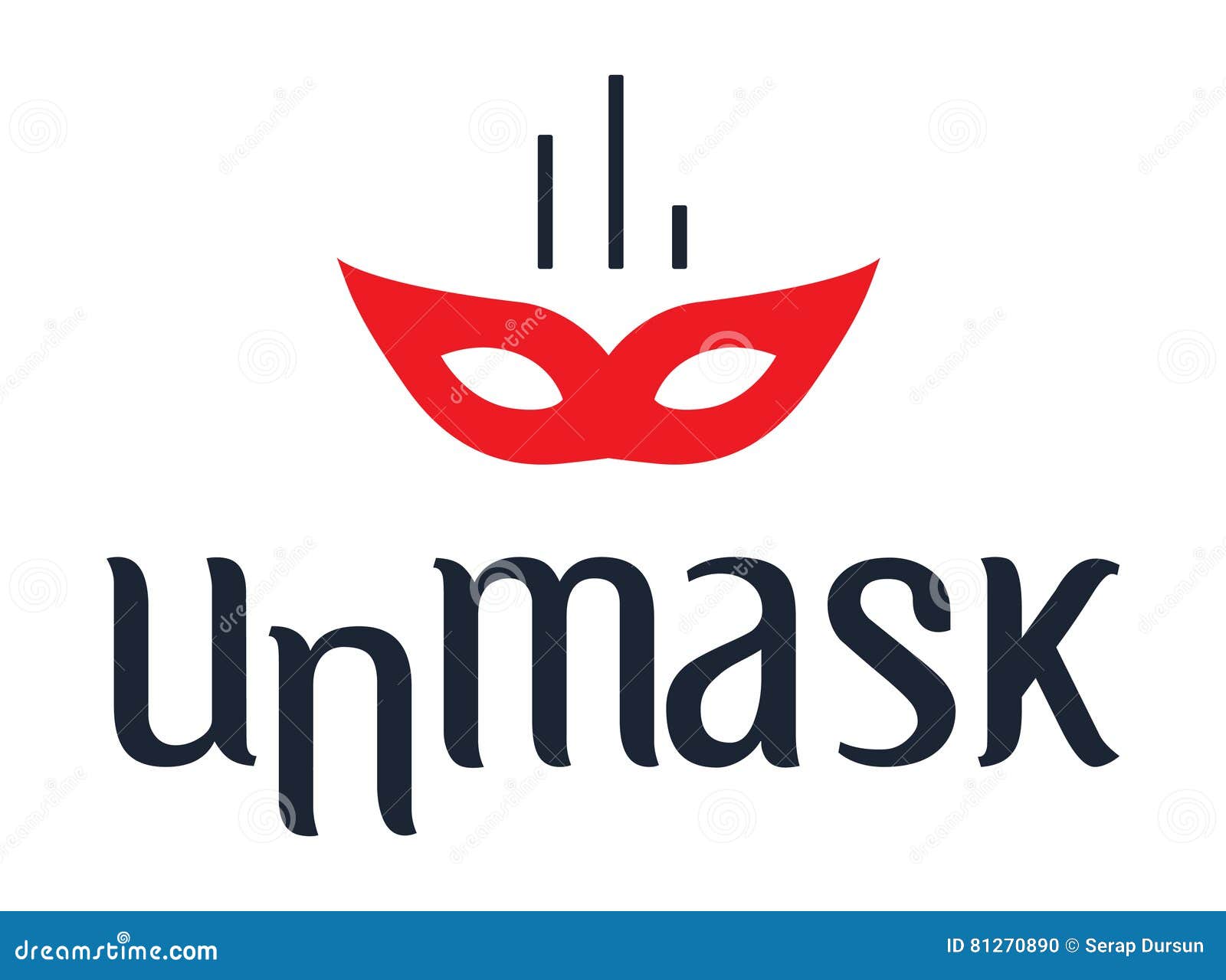 UnMask Concept Design stock vector. Illustration of imitation - 81270890