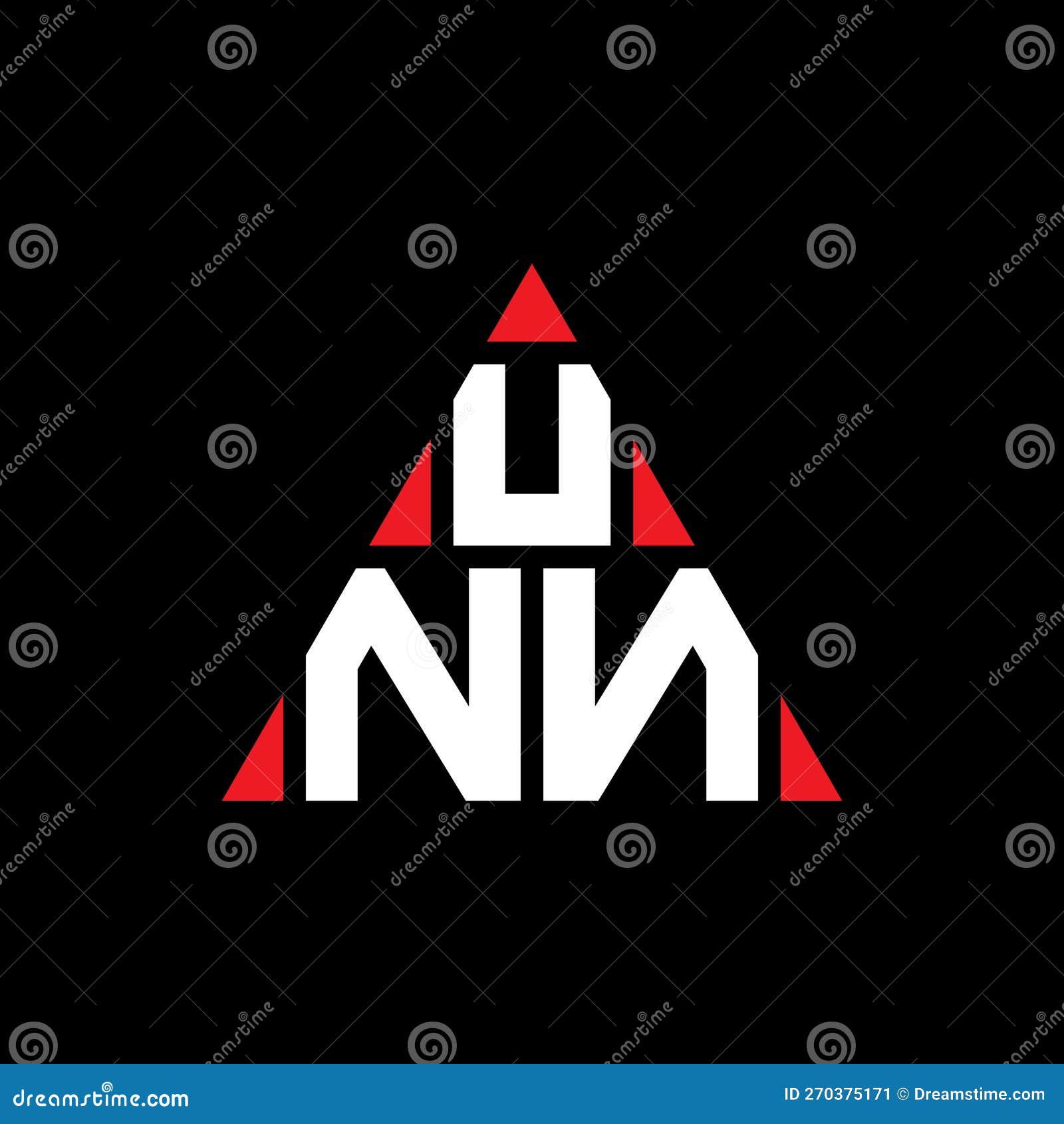 UNN Triangle Letter Logo Design with Triangle Shape. UNN Triangle Logo ...