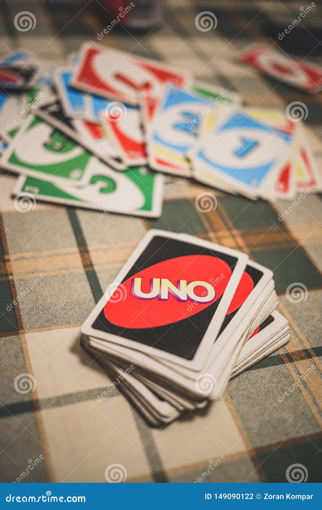 Uno Cards Toss on Table in Middle of Game Editorial Photography - Image ...