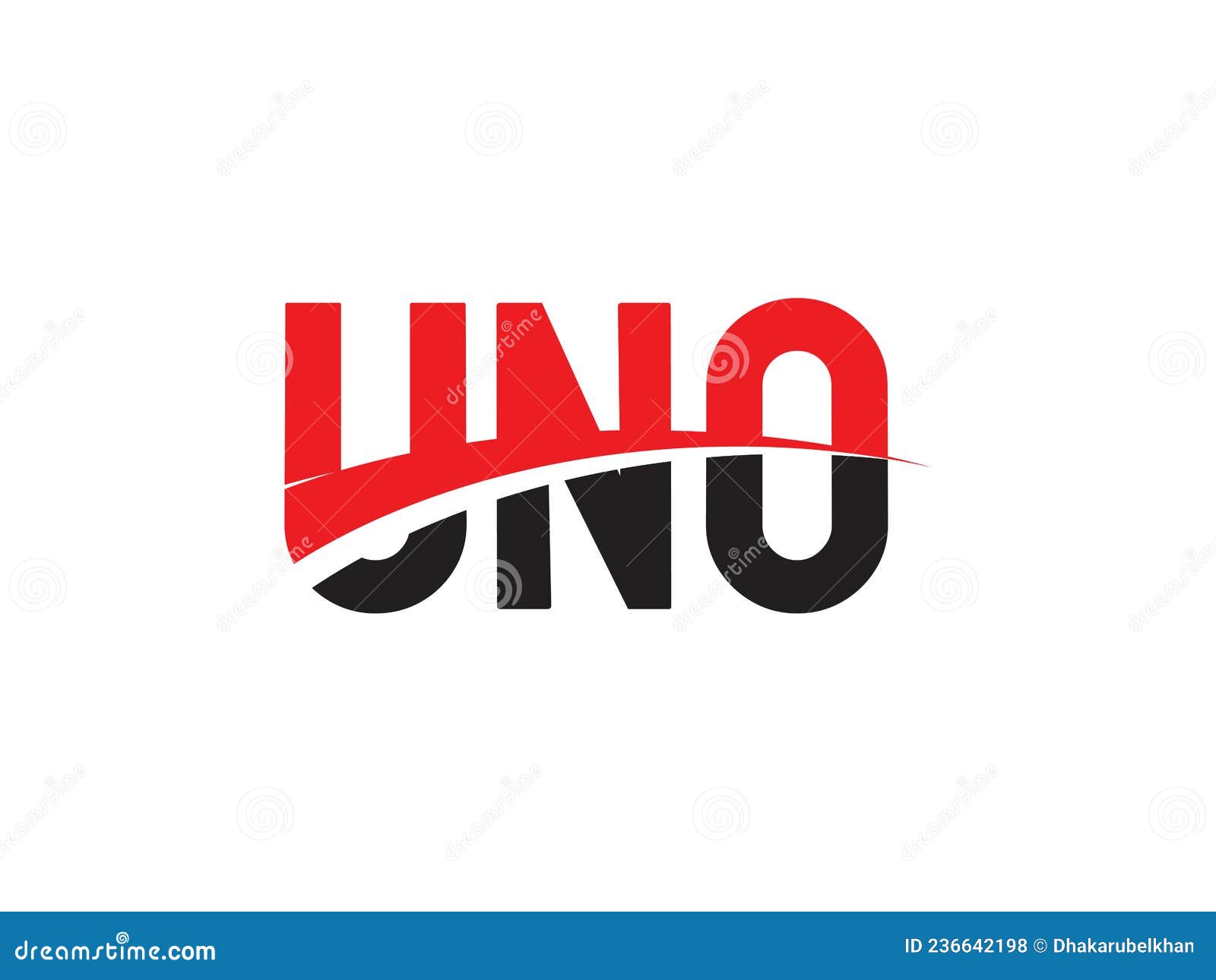 UNO Letter Initial Logo Design Vector Illustration Stock Vector ...