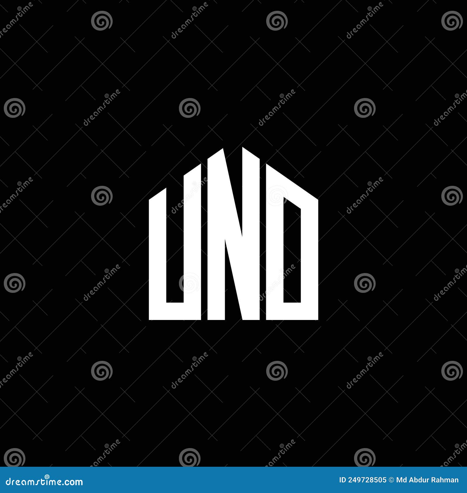 UNO Letter Logo Design on BLACK Background. UNO Creative Initials ...