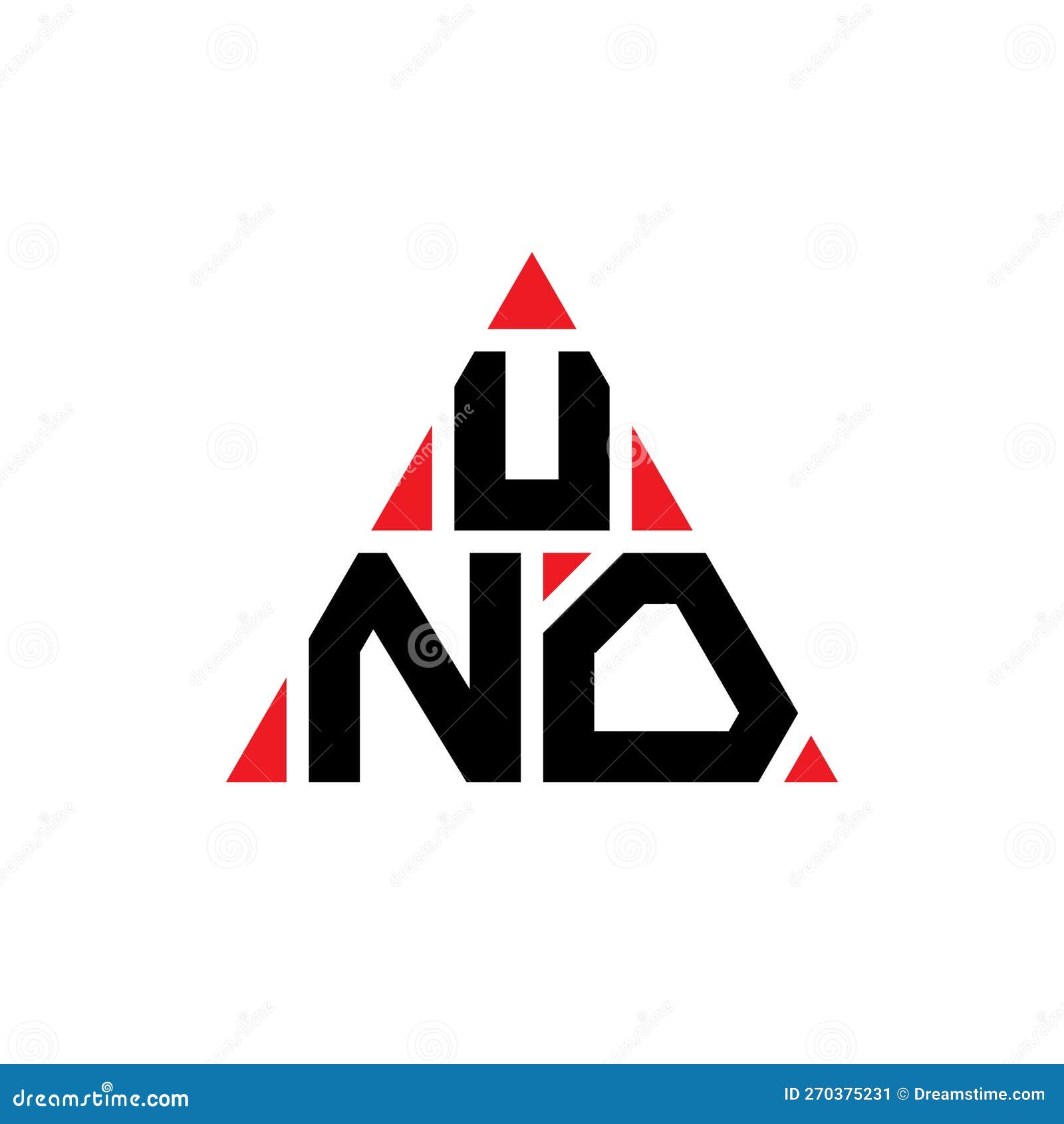 UNO Triangle Letter Logo Design with Triangle Shape. UNO Triangle Logo ...