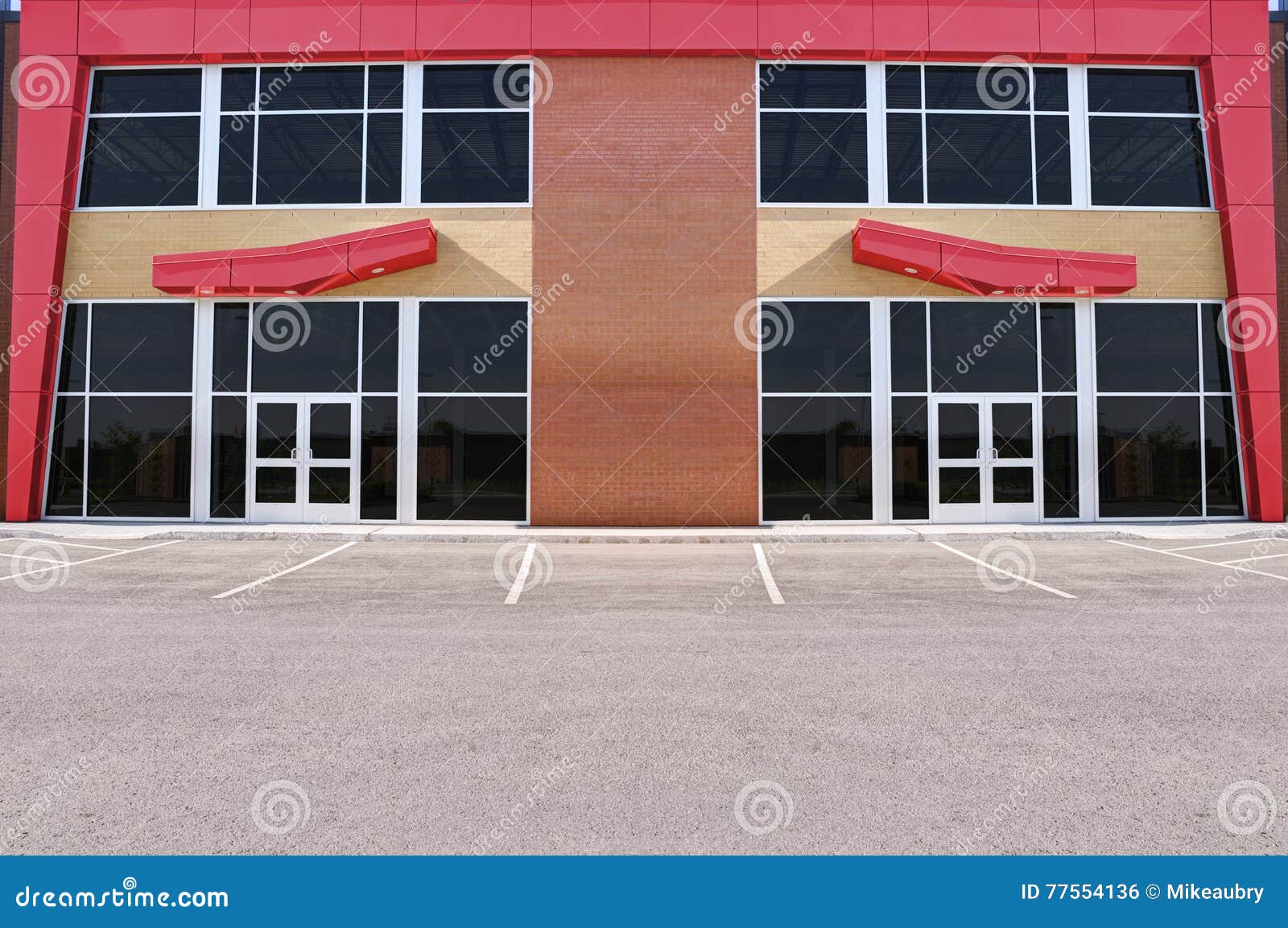Unoccupied Generic Store Front Stock Photo - Image of facade, location ...