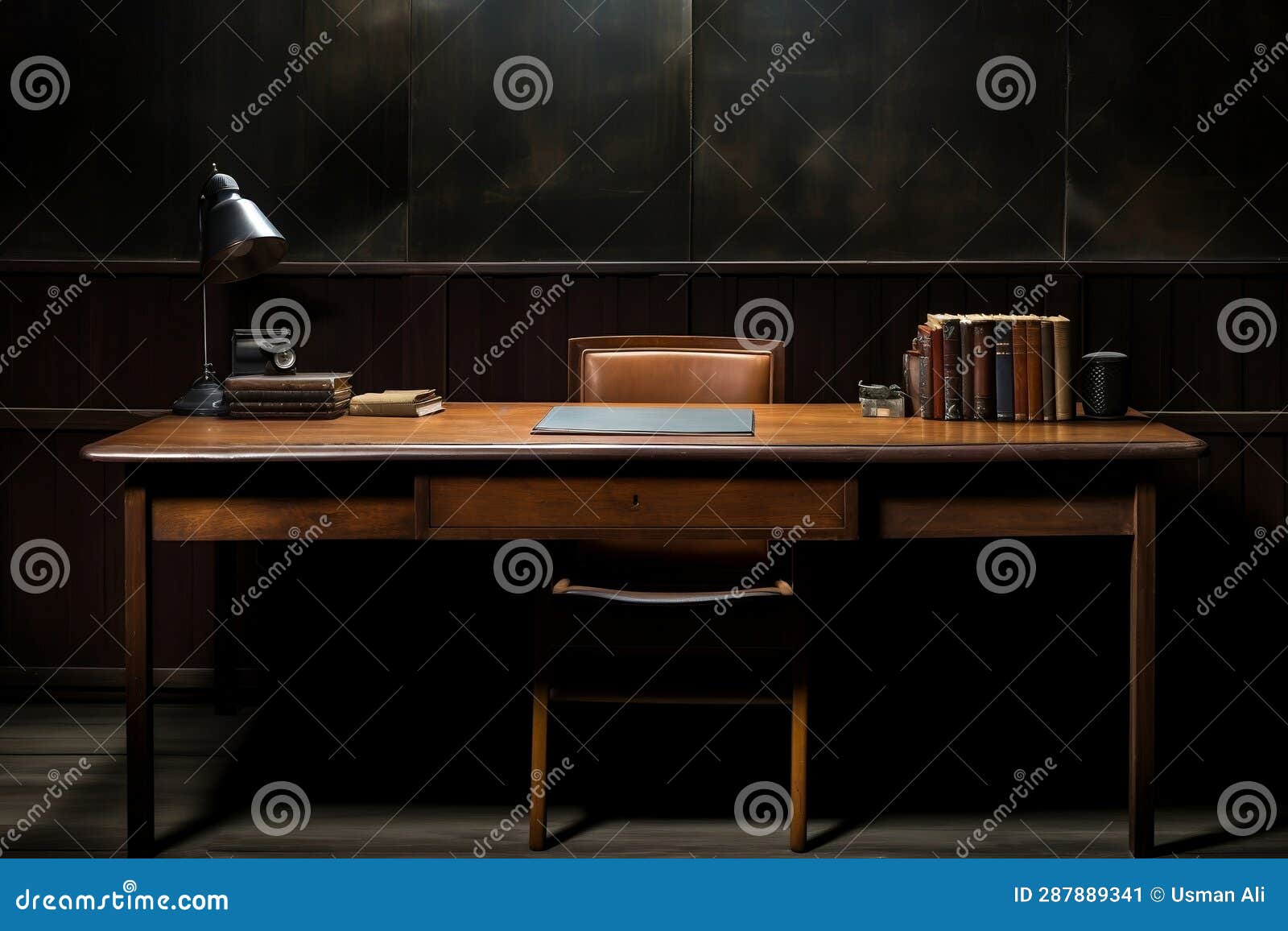 Unoccupied Workspace Photograph of an Empty Desk or Workstation. AI ...