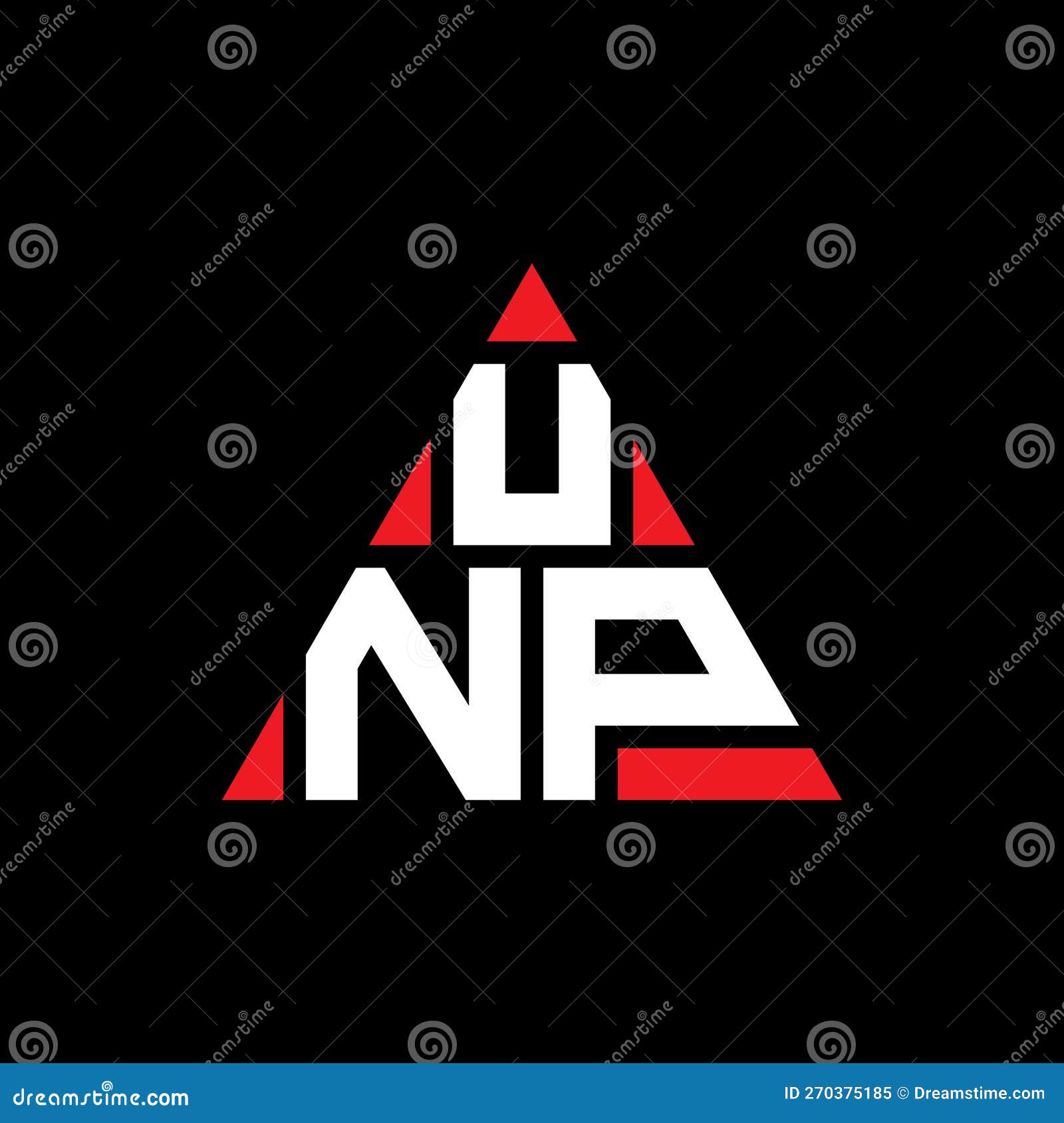 UNP Triangle Letter Logo Design with Triangle Shape. UNP Triangle Logo ...