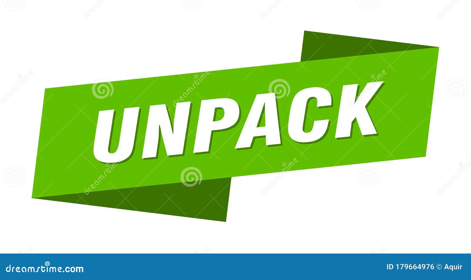 Unpack Banner Template. Unpack Ribbon Label Stock Vector - Illustration ...