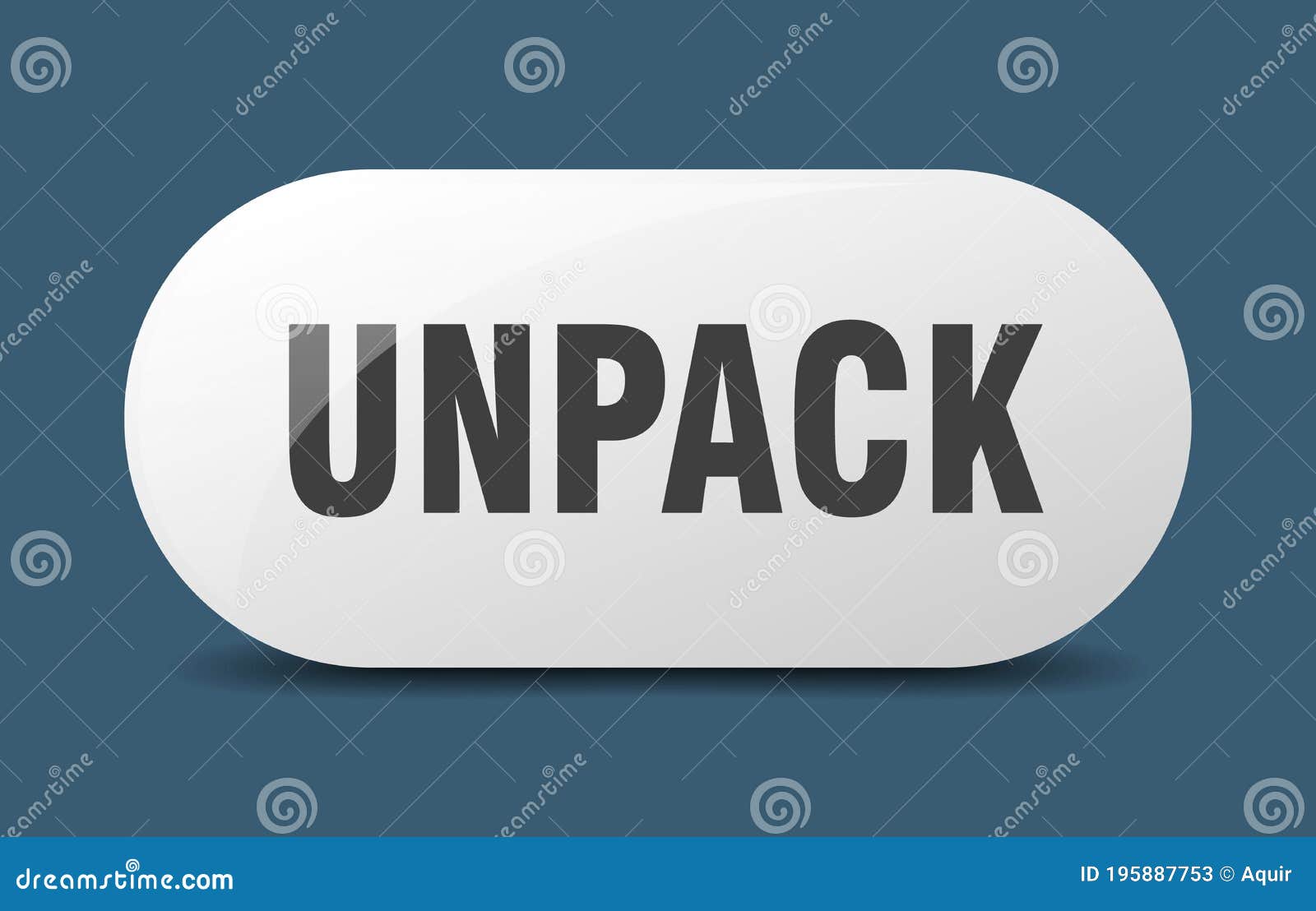 Unpack Button. Unpack Sign. Key. Push Button Stock Vector ...