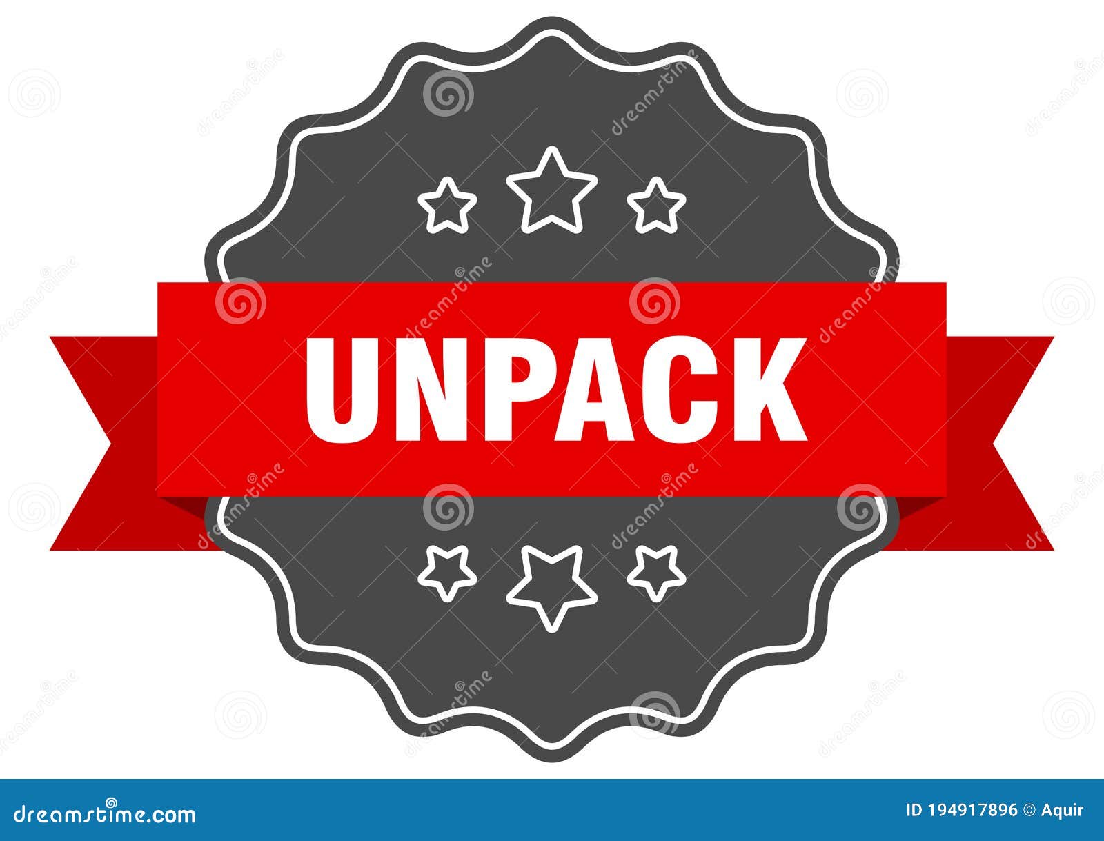 Unpack Label Vector Illustration | CartoonDealer.com #194917896