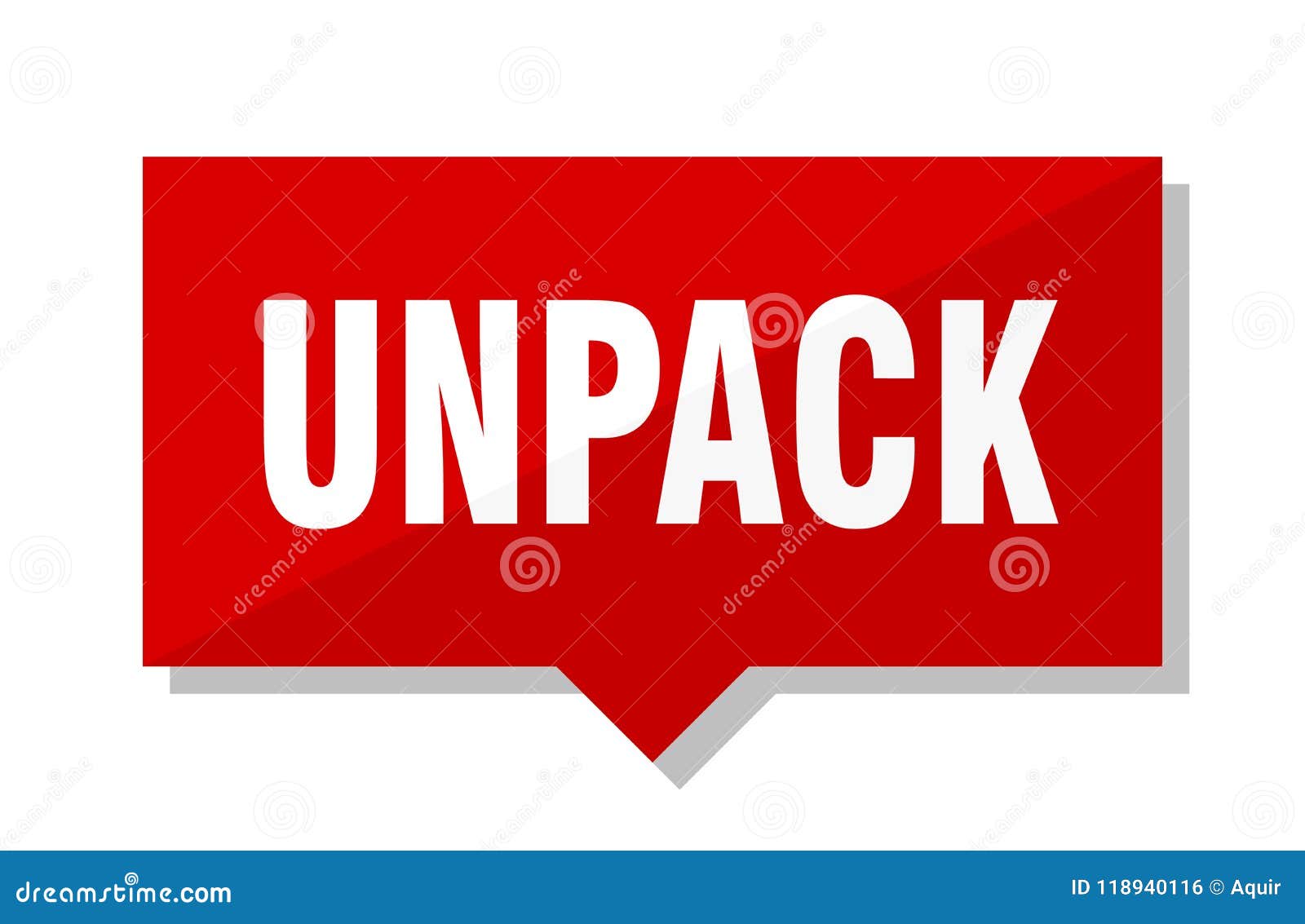 Unpack price tag stock vector. Illustration of label - 118940116