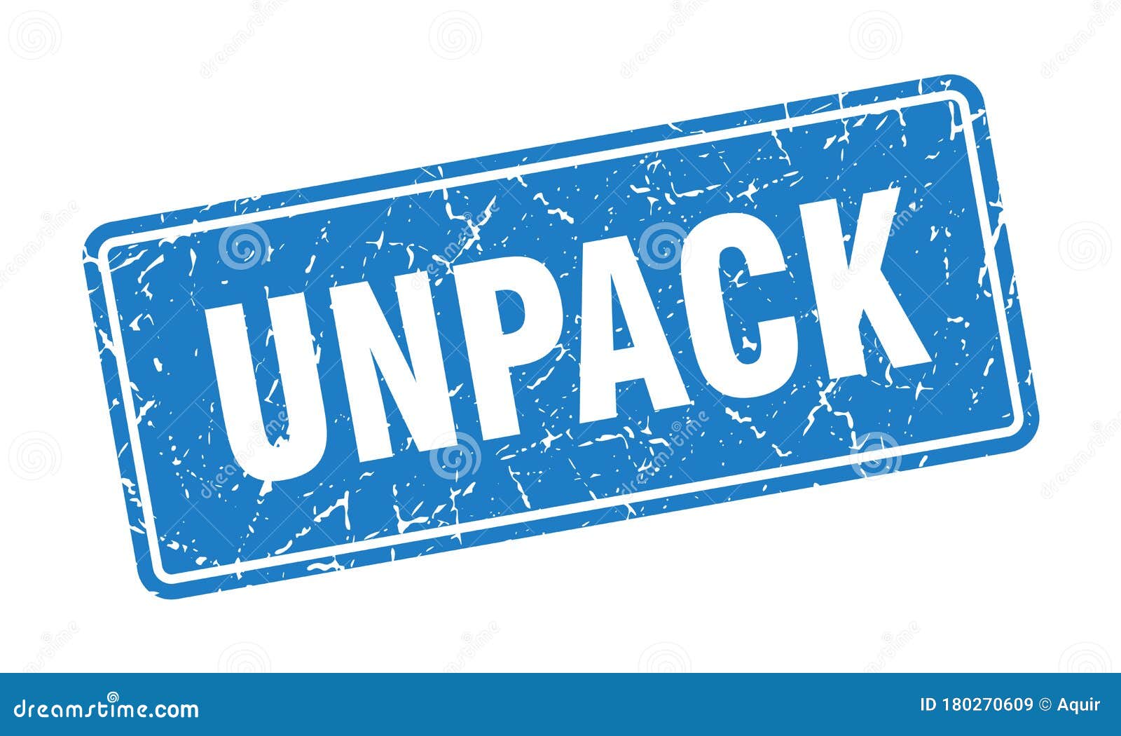 Unpack Sign Or Stamp Cartoon Vector | CartoonDealer.com #195386351