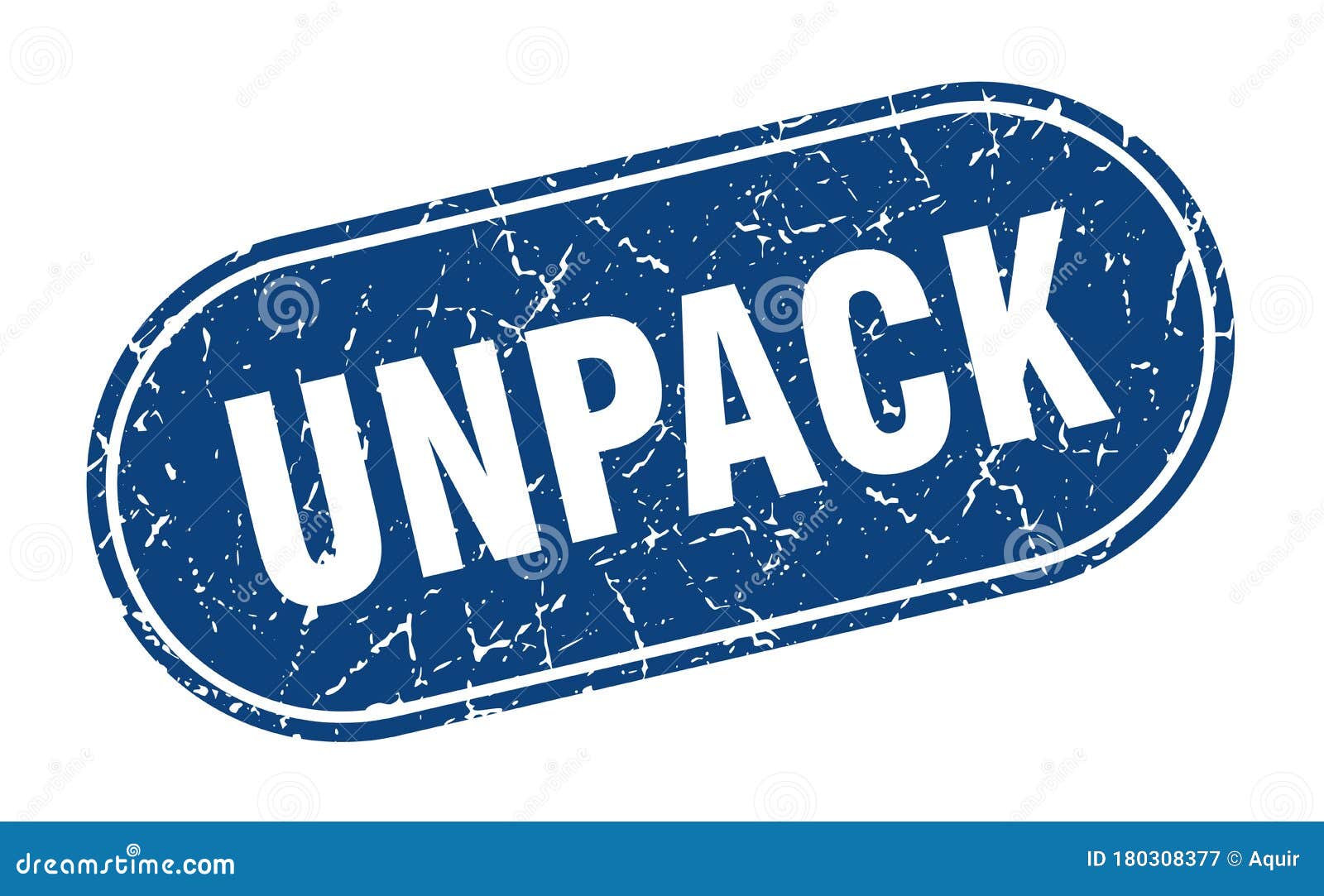 Unpack Sign. Unpack Circular Band Label. Unpack Sticker Cartoon Vector ...